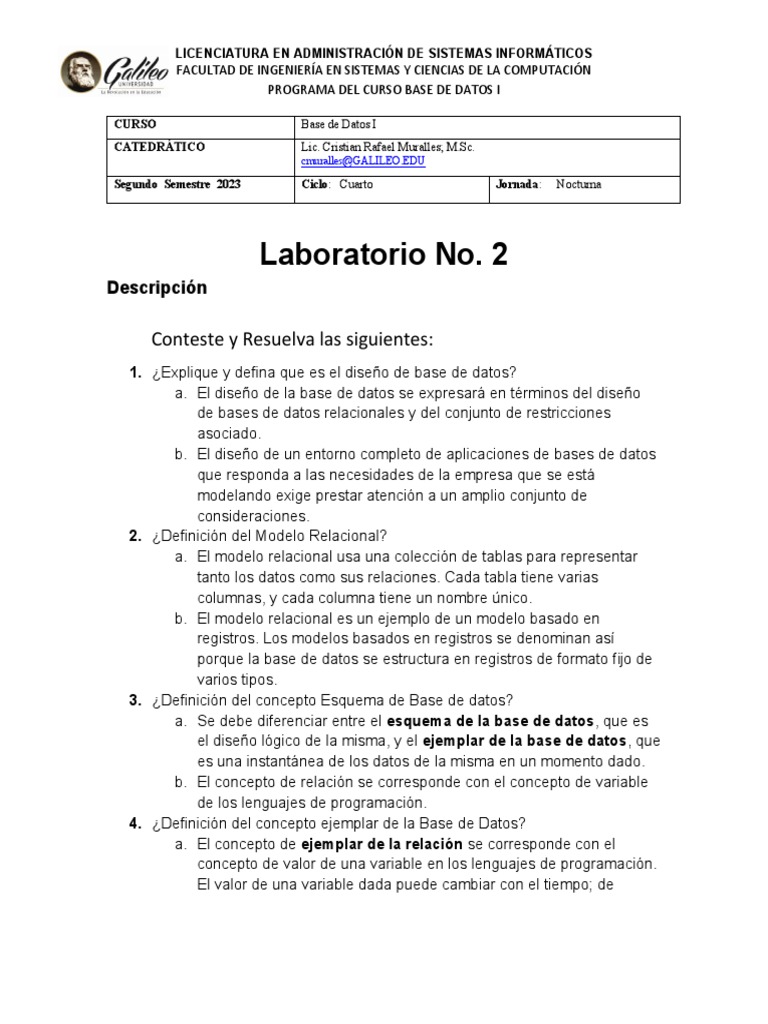 Laboratorio2 IntroModRel | PDF | Bases de datos | Lenguaje de modelado unificado