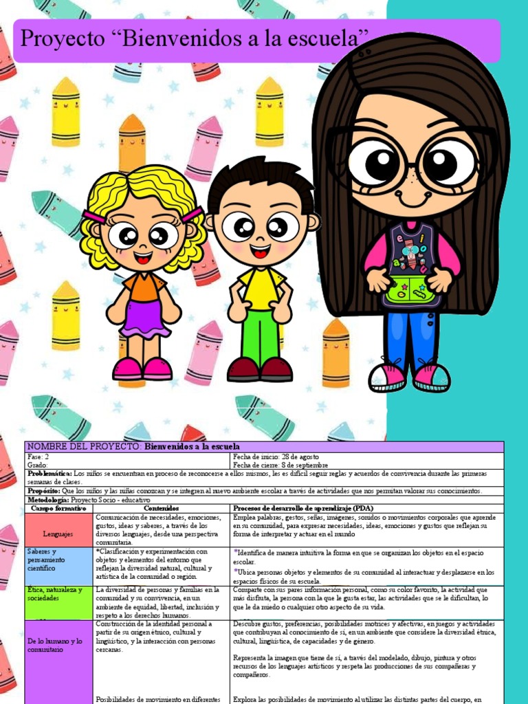 Proyecto 1 Bienvenidos A La Escuela | PDF