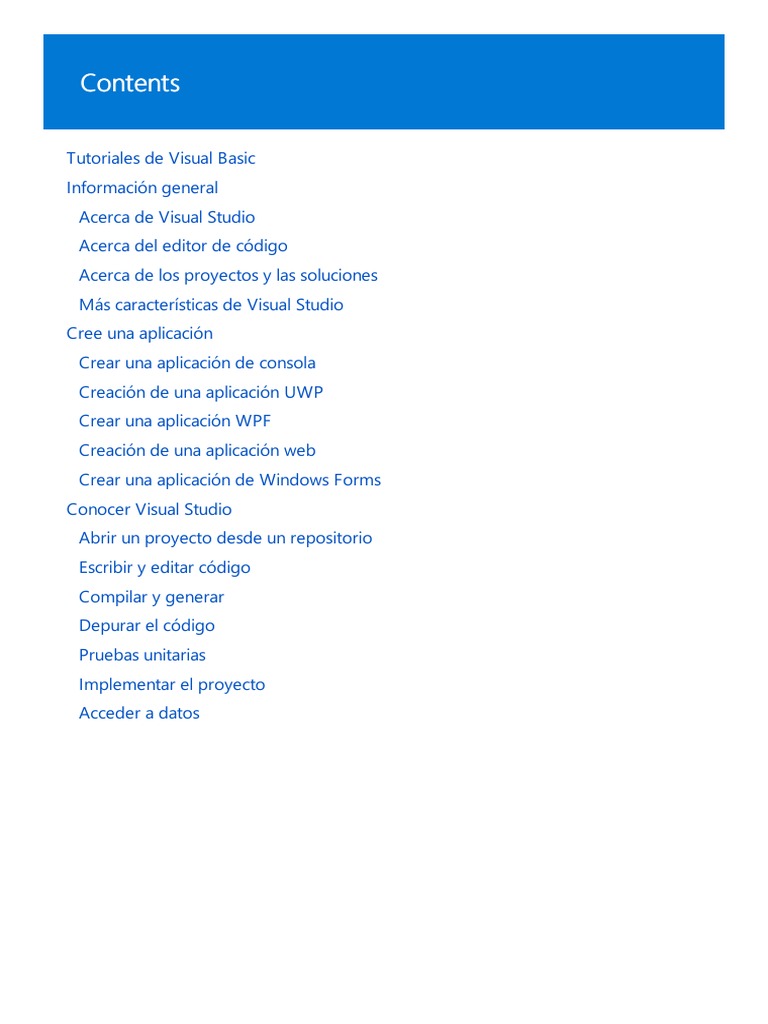 Visual Basic Manual | PDF | Microsoft Azure | Entorno de desarrollo ...