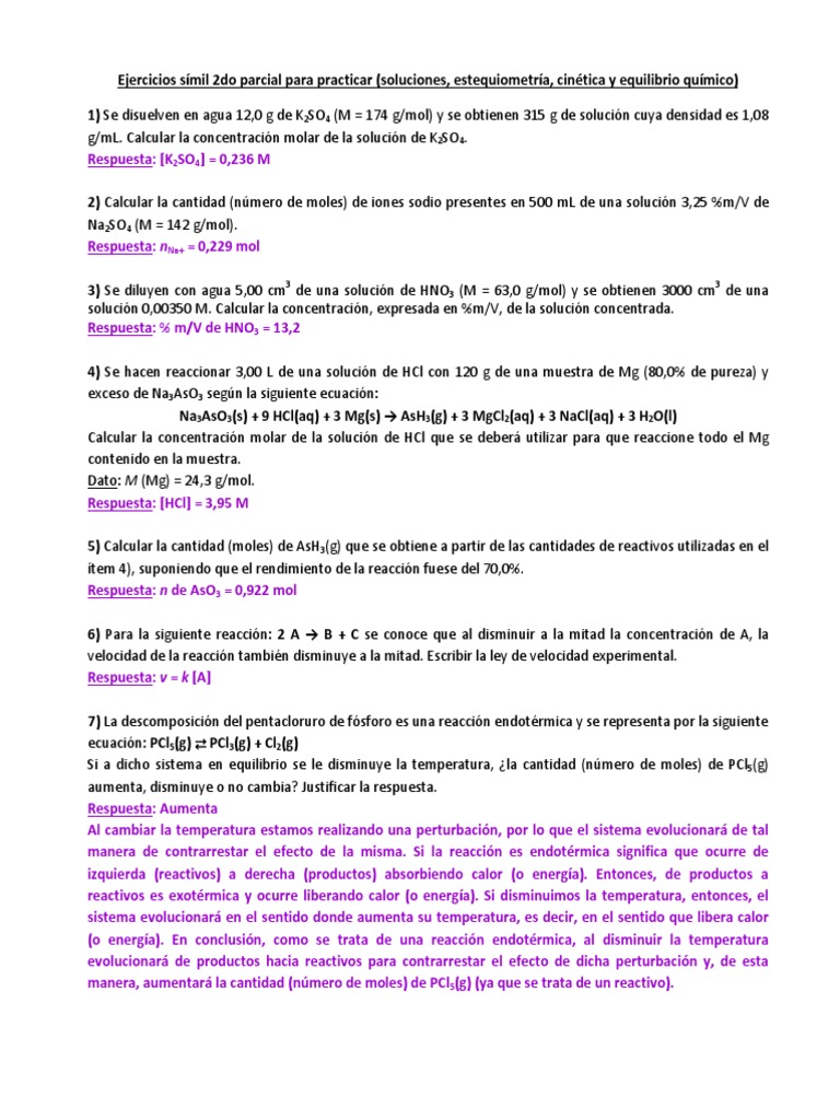 Ejercicios Símil 2do Parcial para Practicar Con Respuestas | PDF
