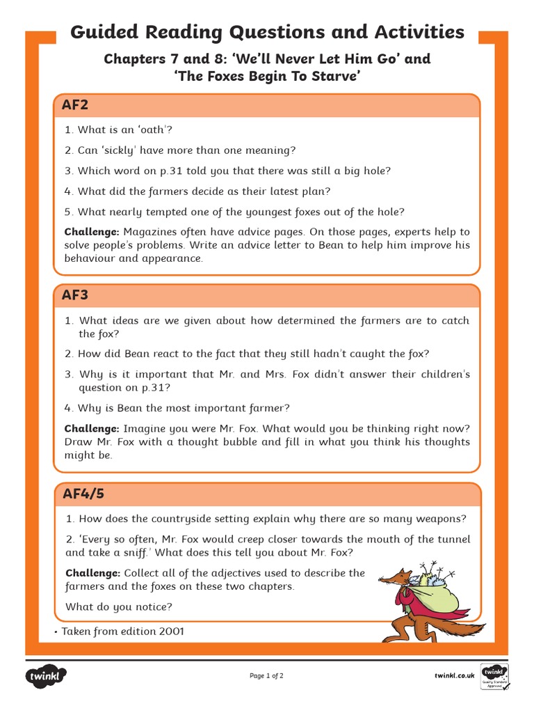 t2 e 1031 Guided Reading Questions Chapters 7 and 8 To Support Teaching ...