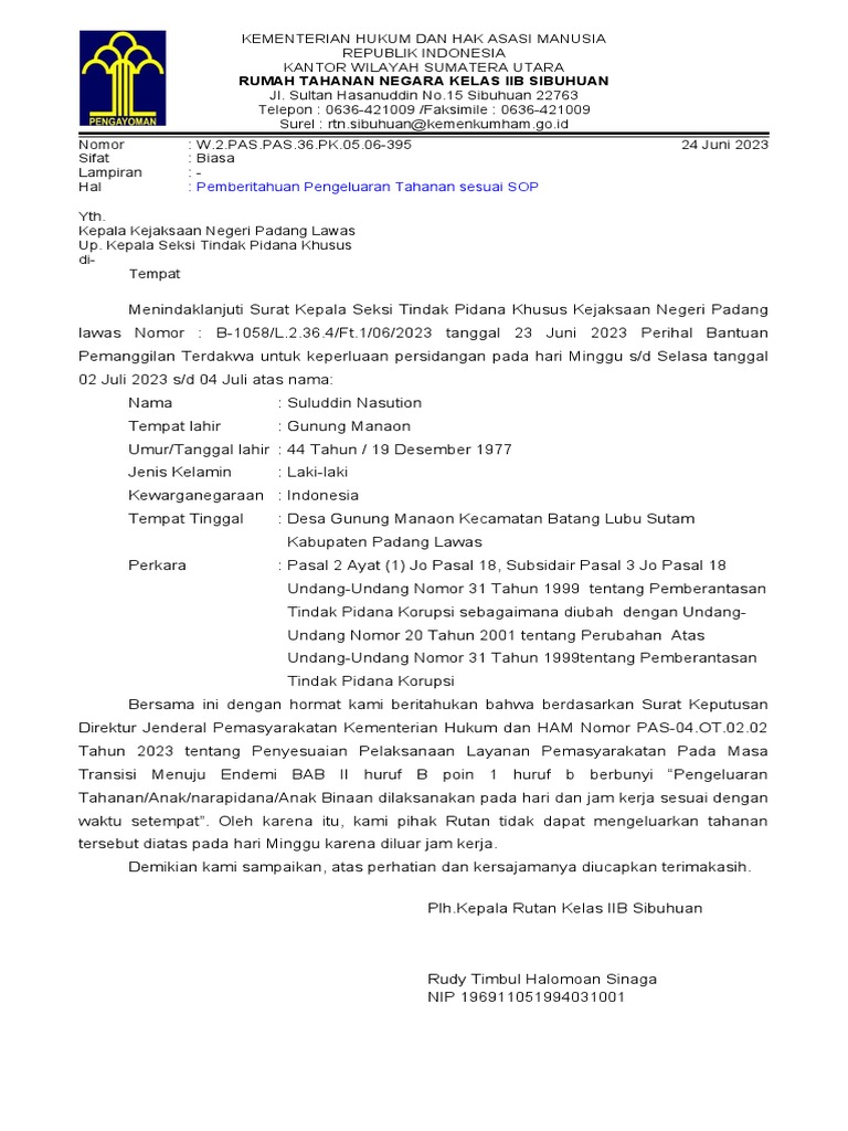 SURAT KE KEJAKSAAN | PDF