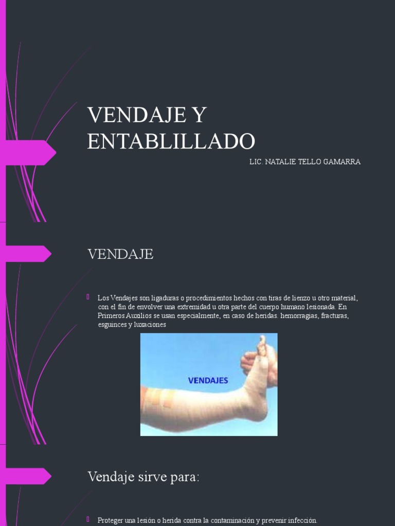 Tipos de Vendajes y Entablillados | PDF | Hogar, jardinería y bricolaje ...