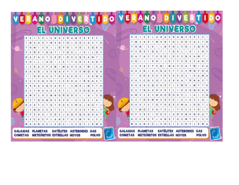 Sopa de Letras Universo | PDF