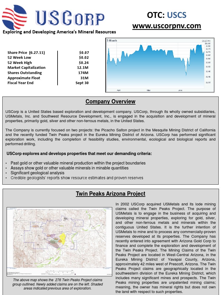 USCS Fact Sheet | PDF | Mining | Board Of Directors