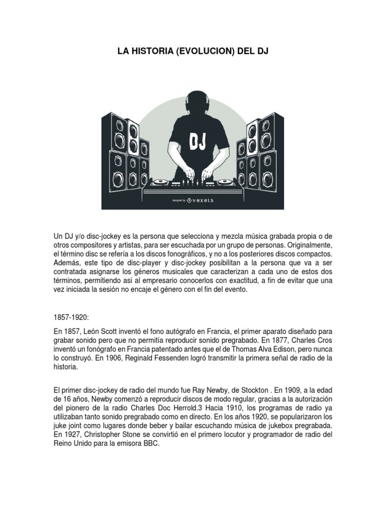 Historia Djs Sergio Ruiz Martinez | PDF | Disc jockey | Musica Popular