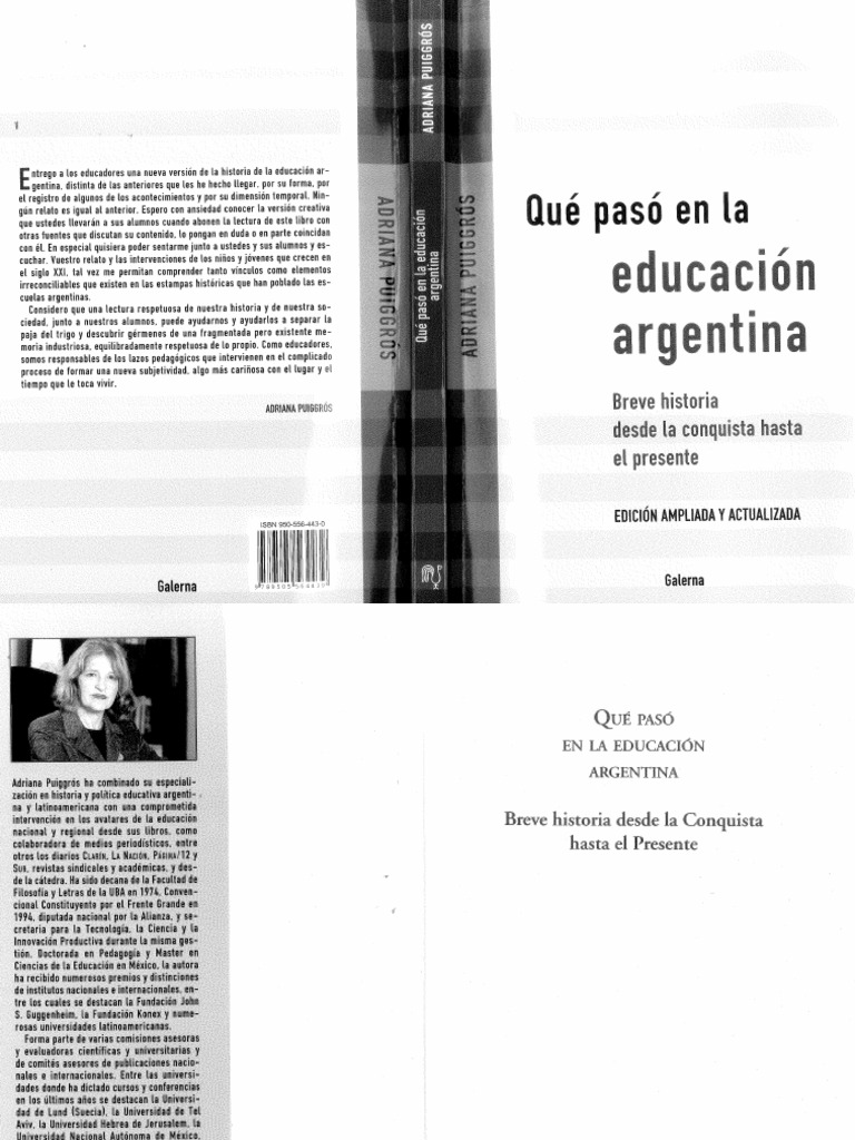 Que_paso_en_la_educacion_argentina_Puiggrs | PDF