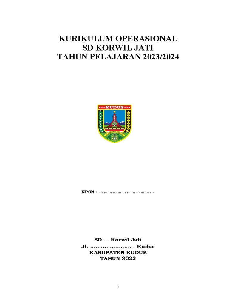 KOSP SD Korwil Jati 2023-2024 Edt | PDF
