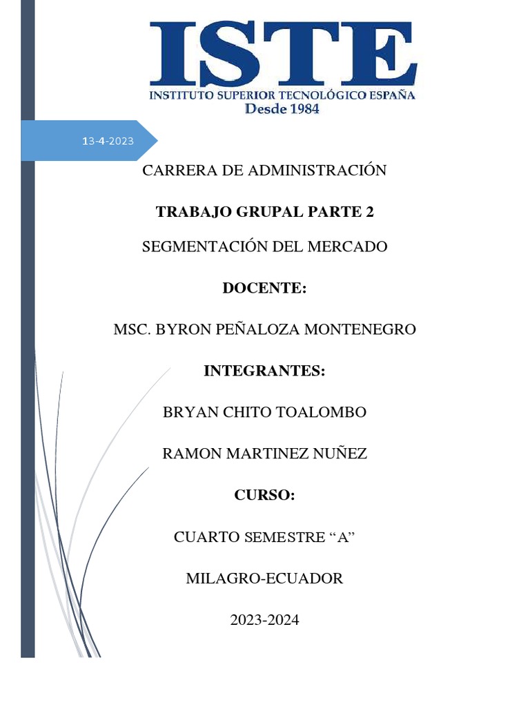 Segmentación De Mercado Pdf