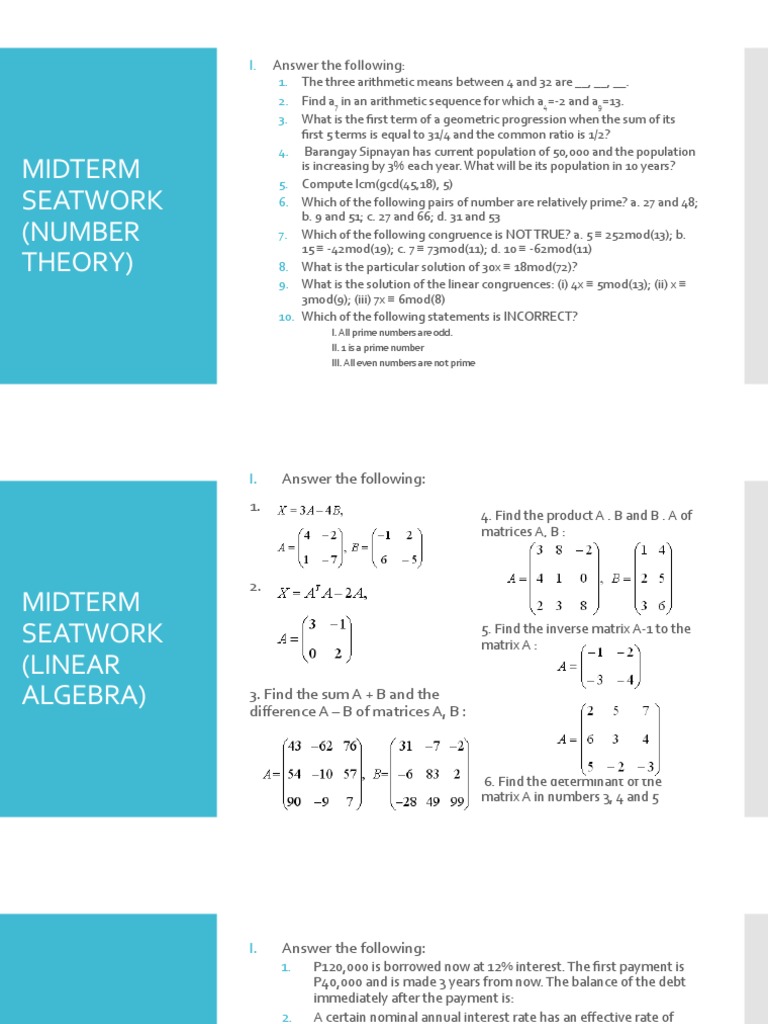 Midterm Seatwork 2 NT La Moi | PDF | Interest | Matrix (Mathematics)
