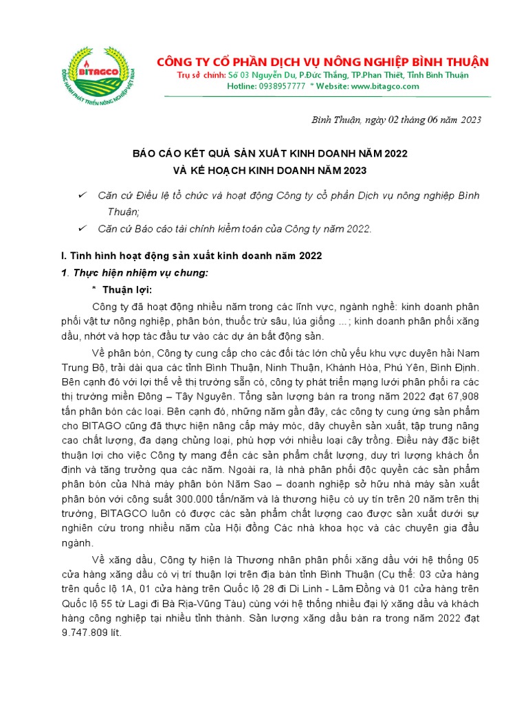 ABS - Tai Lieu Hop DHDCD Thuong Nien 2023 | PDF