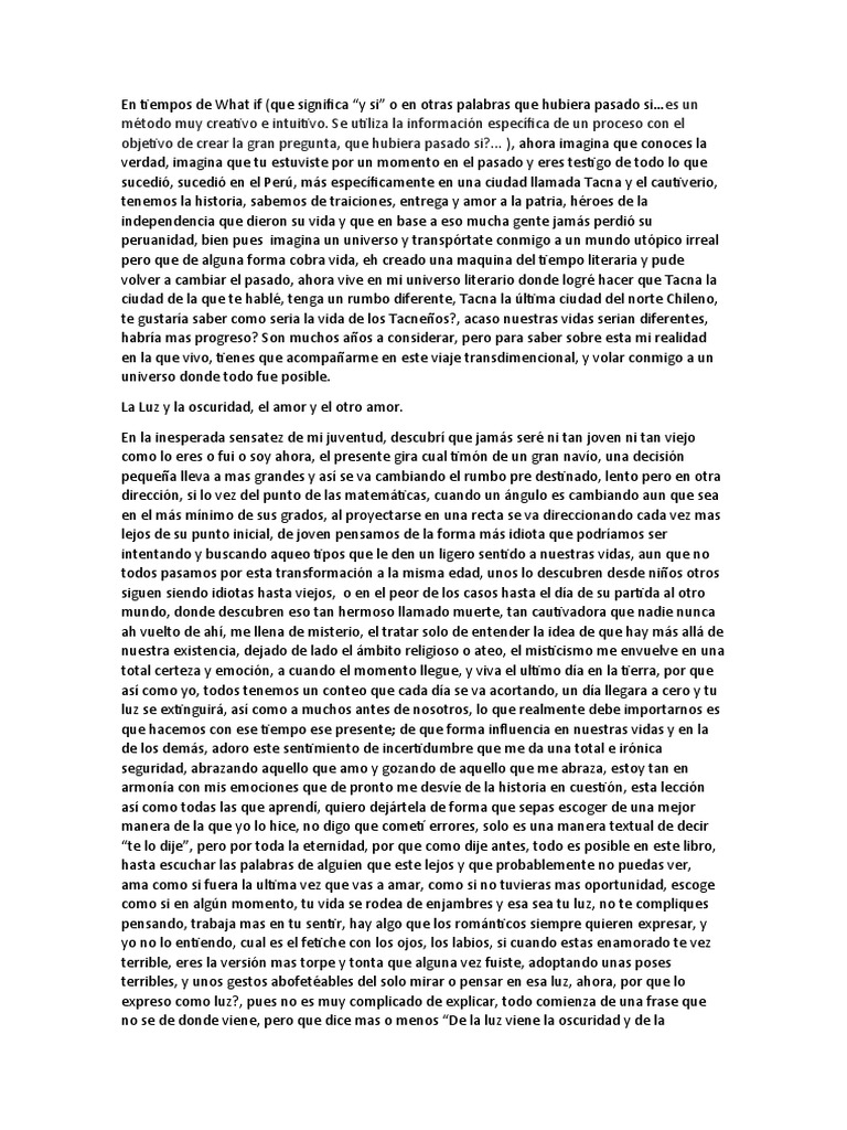 Borrador de Novela Literaría | PDF | Amor | Verdad