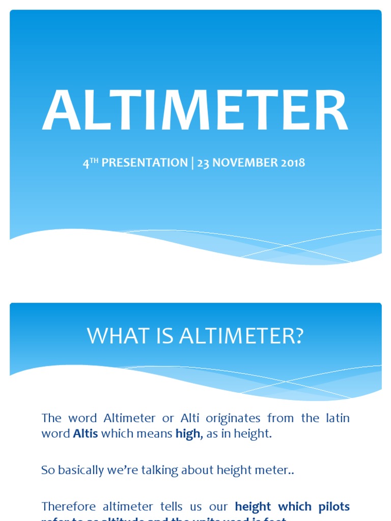 4th Presentation - Altimeter | PDF