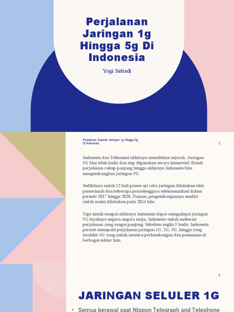 Sejarah Jaringan 1G-5G di Indonesia | PDF