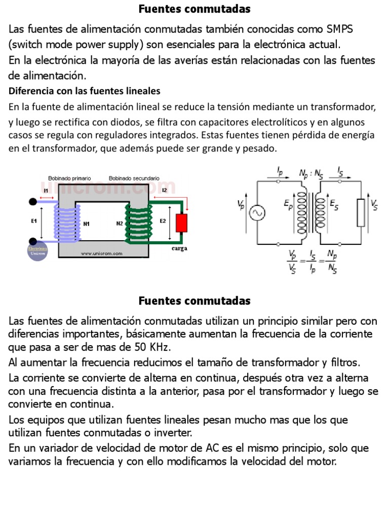 9 Fuentes Conmutadas Pdf Fuente De Alimentación Ciencia De Los