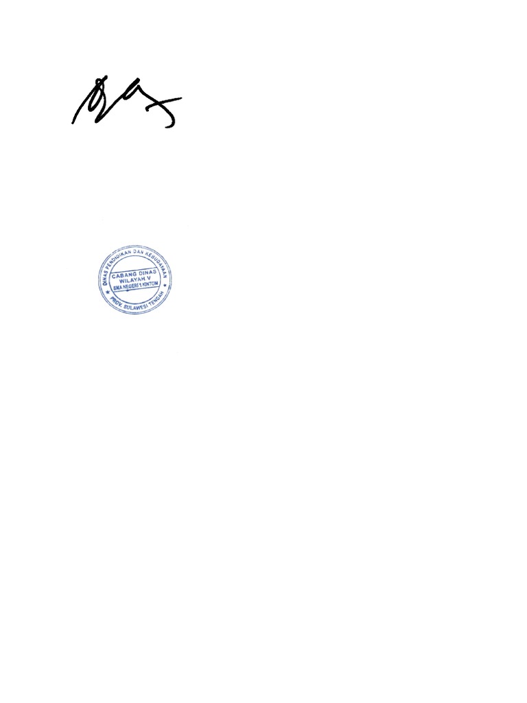 TTD Dan Cap Kepsek | PDF