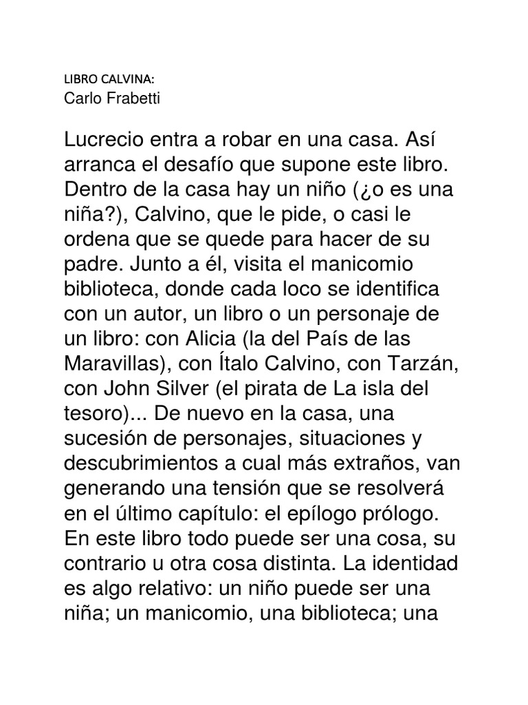 Libro Calvina | PDF