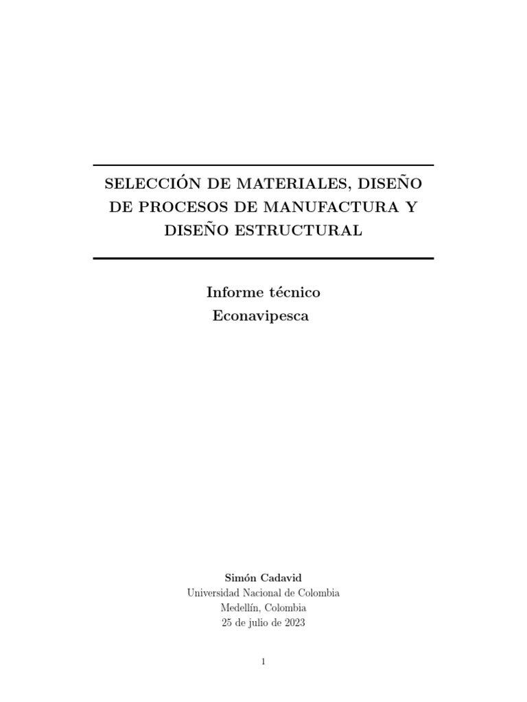 Modelo de Informe Tecnico Guapi Selección Motor | PDF