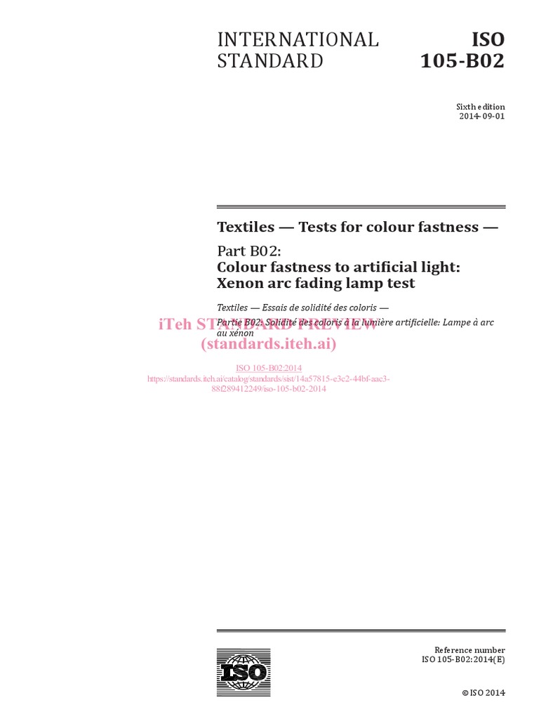 Iso 105 B02 2014 | PDF