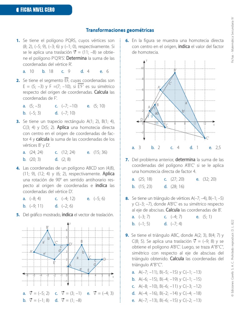 F0 - Transformaciones Geométricas | PDF