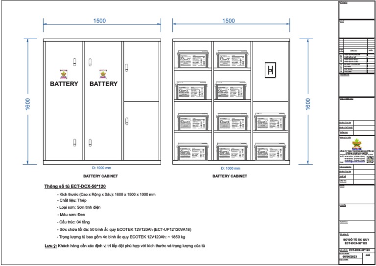 Battery Cabinet. Ect-Dcx-50.120 | PDF