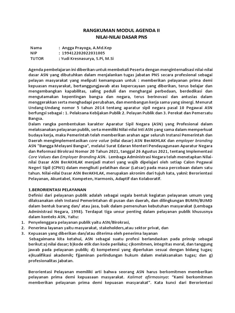 03 - TUGAS RANGKUMAN DAN MATRIK KRISTALISASI AGENDA 2 - ANGGA PRAYOGA ...