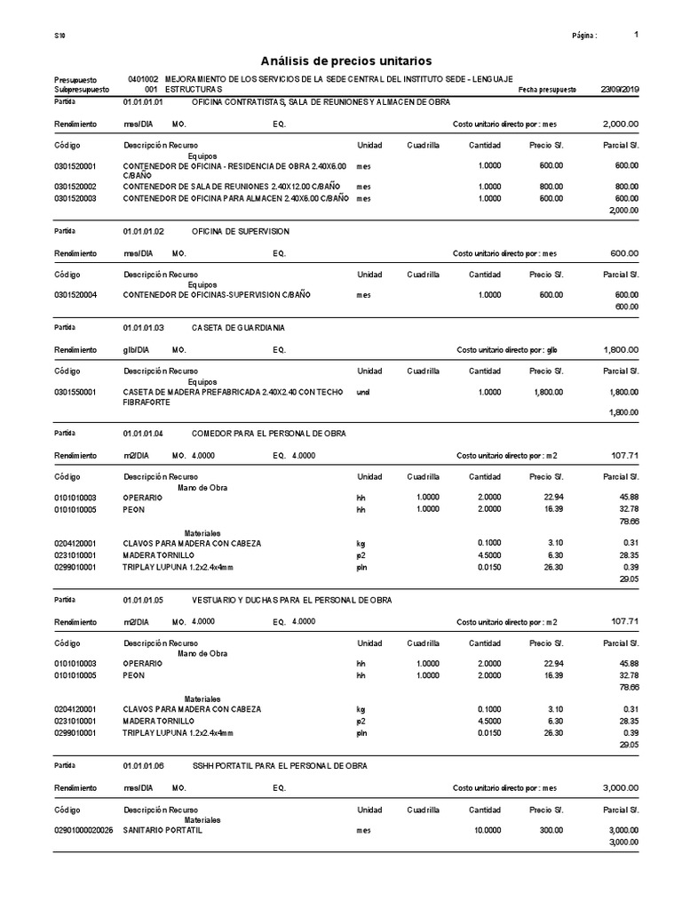 APU Estructuras | PDF | Materiales