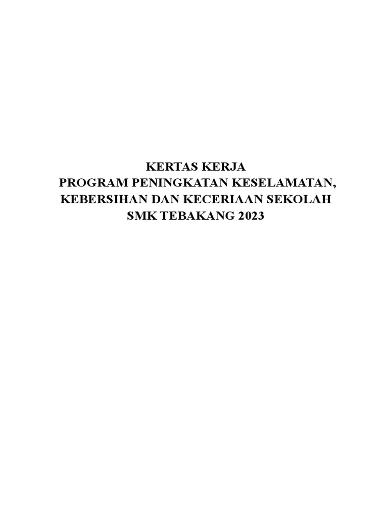 Kertas Kerja Keceriaan 2023 | PDF