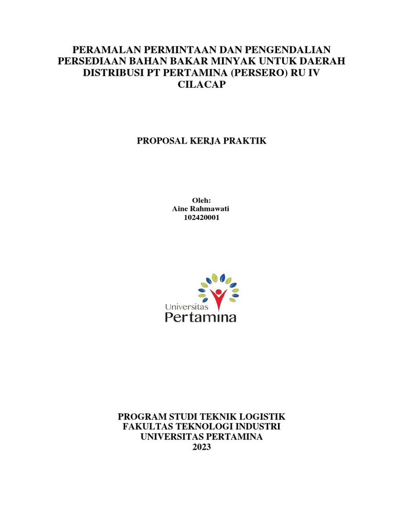 PROPOSAL KP - 102420001 - Revisi 1 | PDF