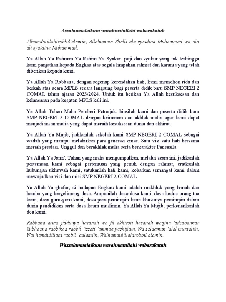 Doa MPLS | PDF | Agama & Spiritualitas