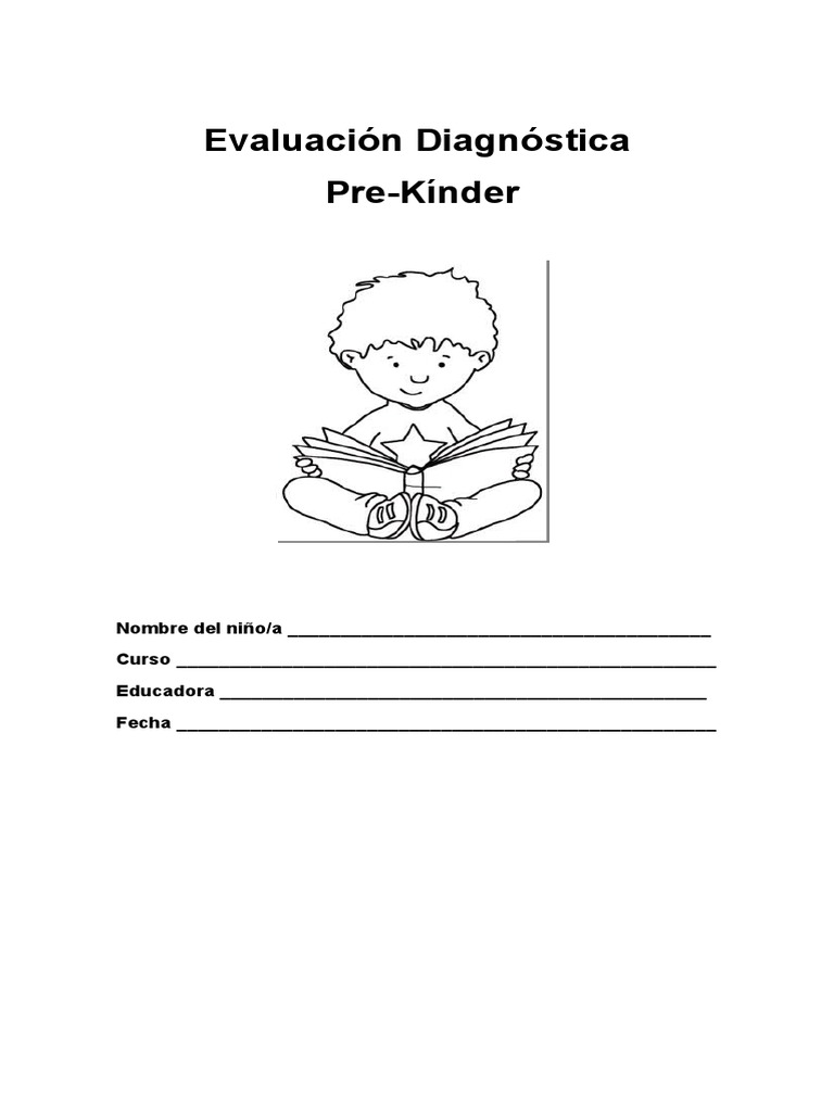 Prueba de Evaluación Diagnostico Pre Kinder | PDF