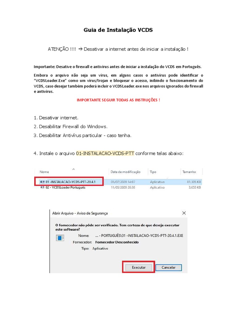 VCDS Instalação - Português | PDF