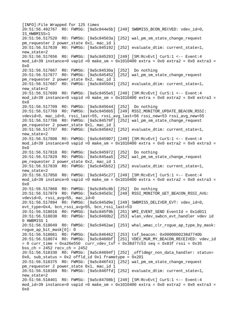 Cnss FW Logs Current | PDF