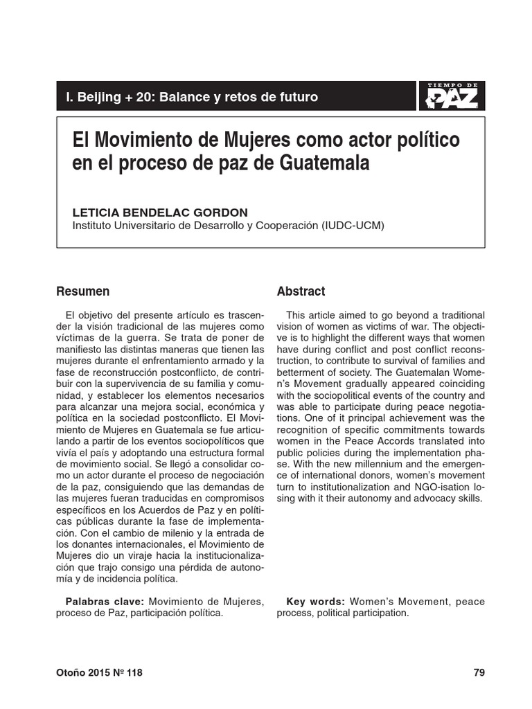 Mujer, Paz y Desarme | PDF