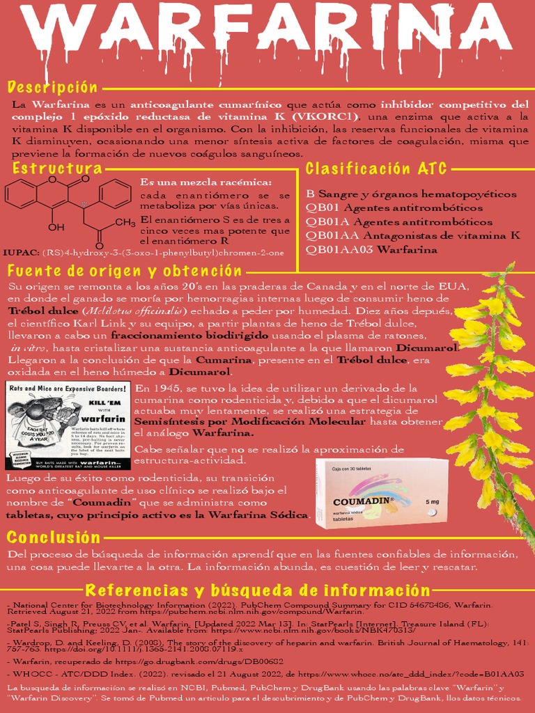 Warfarina Infografia | PDF | Medicina CLINICA | Tratamientos médicos