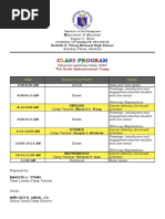 NLC Sample Class Program and Schedule | PDF