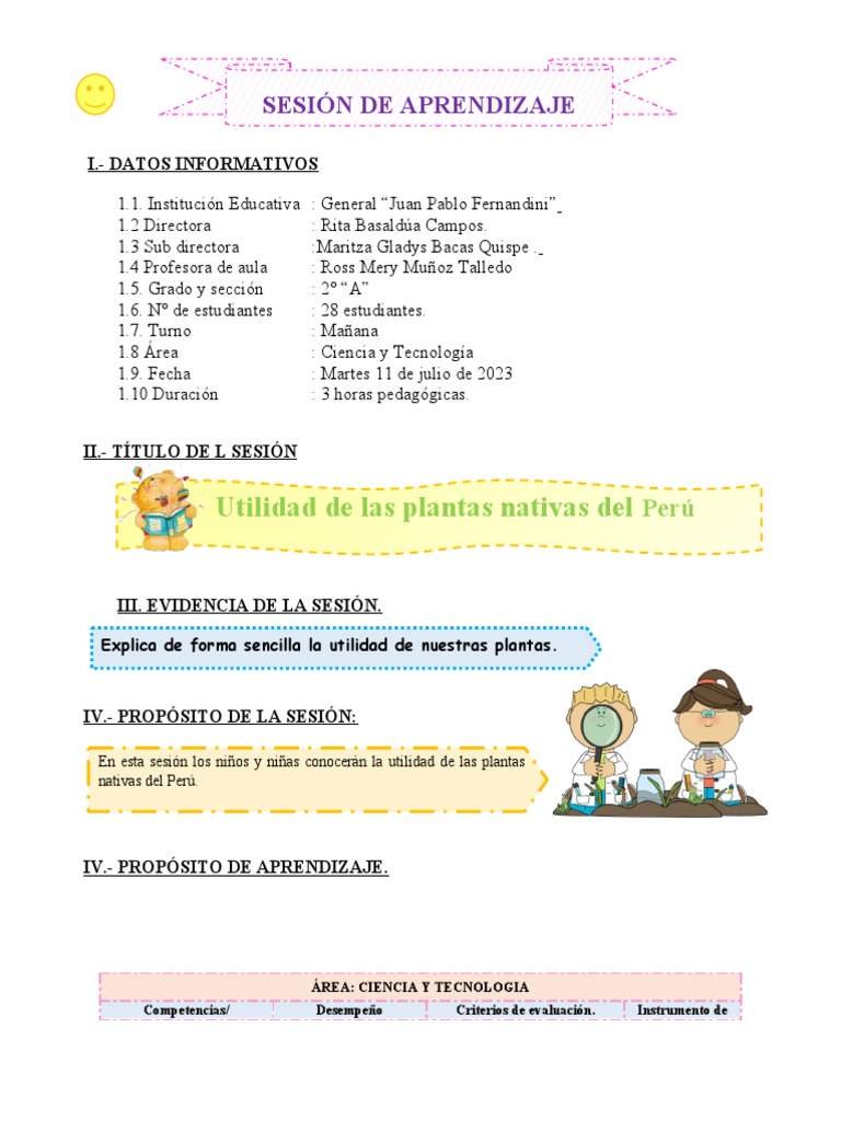 Sesion 4 Utilidad de Las Plantas C Y T | PDF