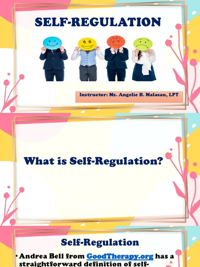 Self Regulation | PDF | Self-Management | Self Control