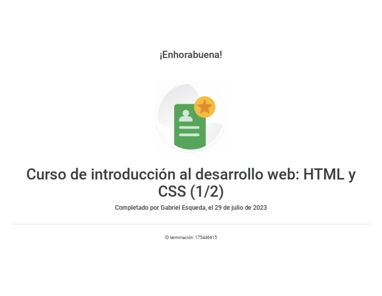 Curso de Introducción Al Desarrollo Web - HTML y CSS (1 - 2) - Google | PDF