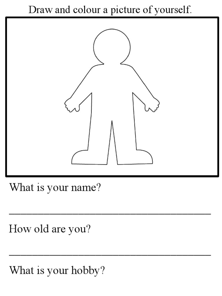 Draw Yourself Worksheets | PDF | Self-Improvement