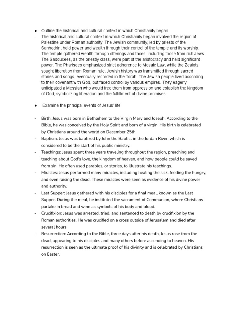 Christianity Core Summary Notes | Download Free PDF | Jesus | Salvation