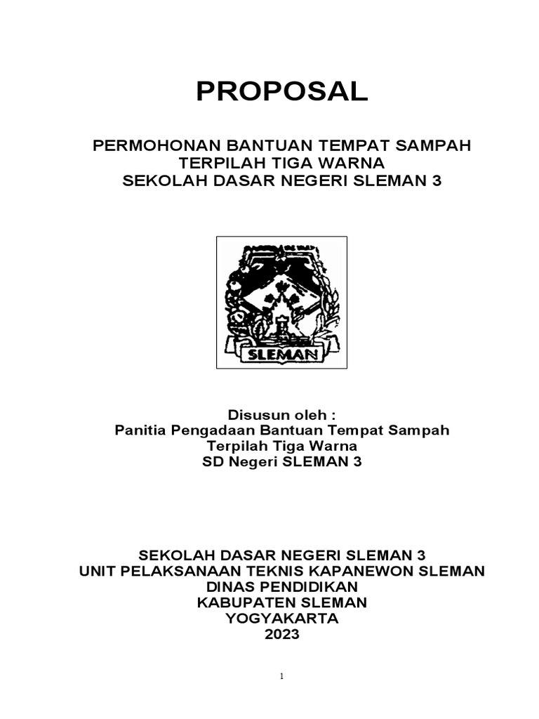 Proposal Tempat Sampah 2022 | PDF