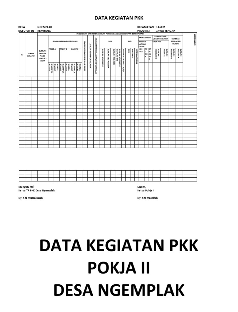 Buku Kegiatan Pokja 5 | PDF