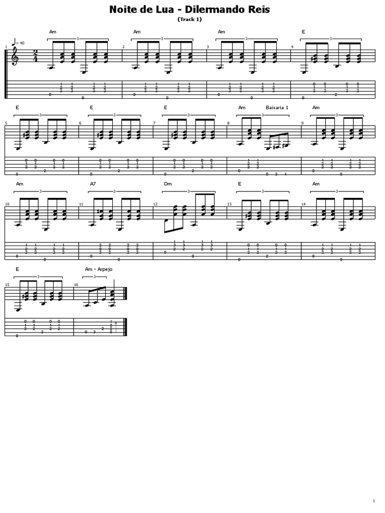 Dilermando Reis - Noite de Lua | PDF