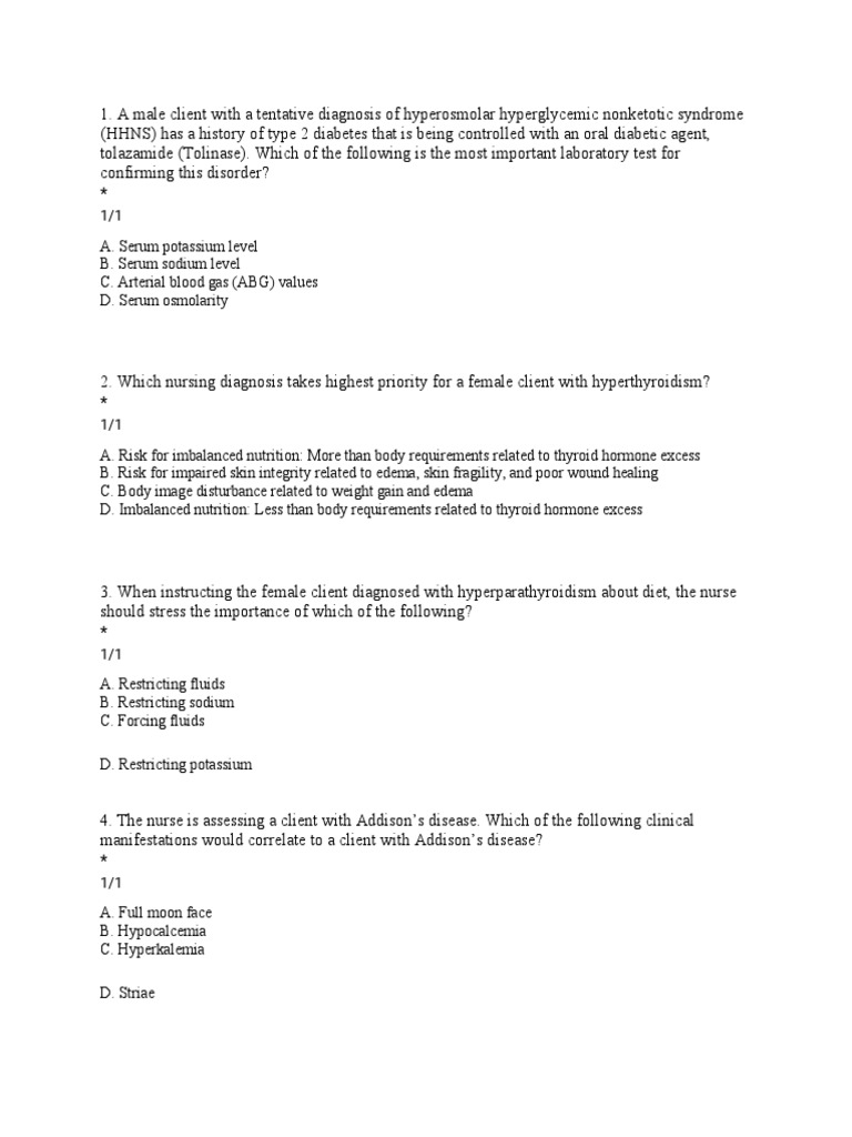 Endo Post Test | PDF