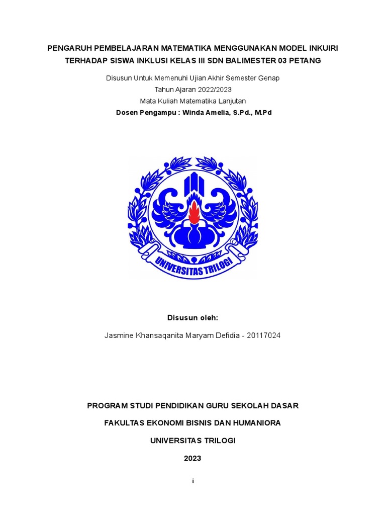 UAS MTK Lanjutan - Jasmine Khansaqanita MD - 20117024 | PDF