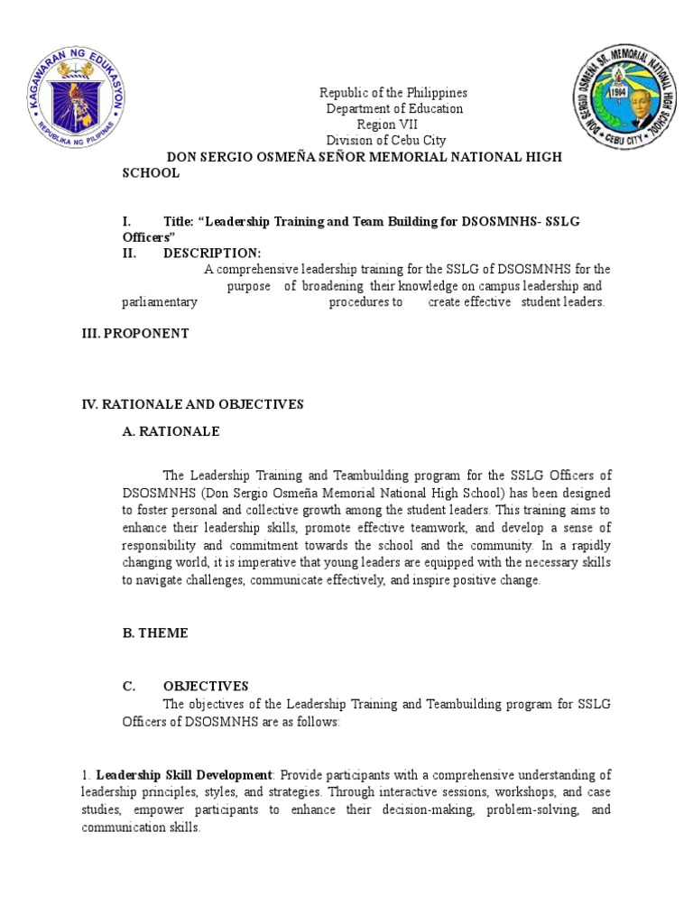 Activity Design Team Building Leadership Training | PDF