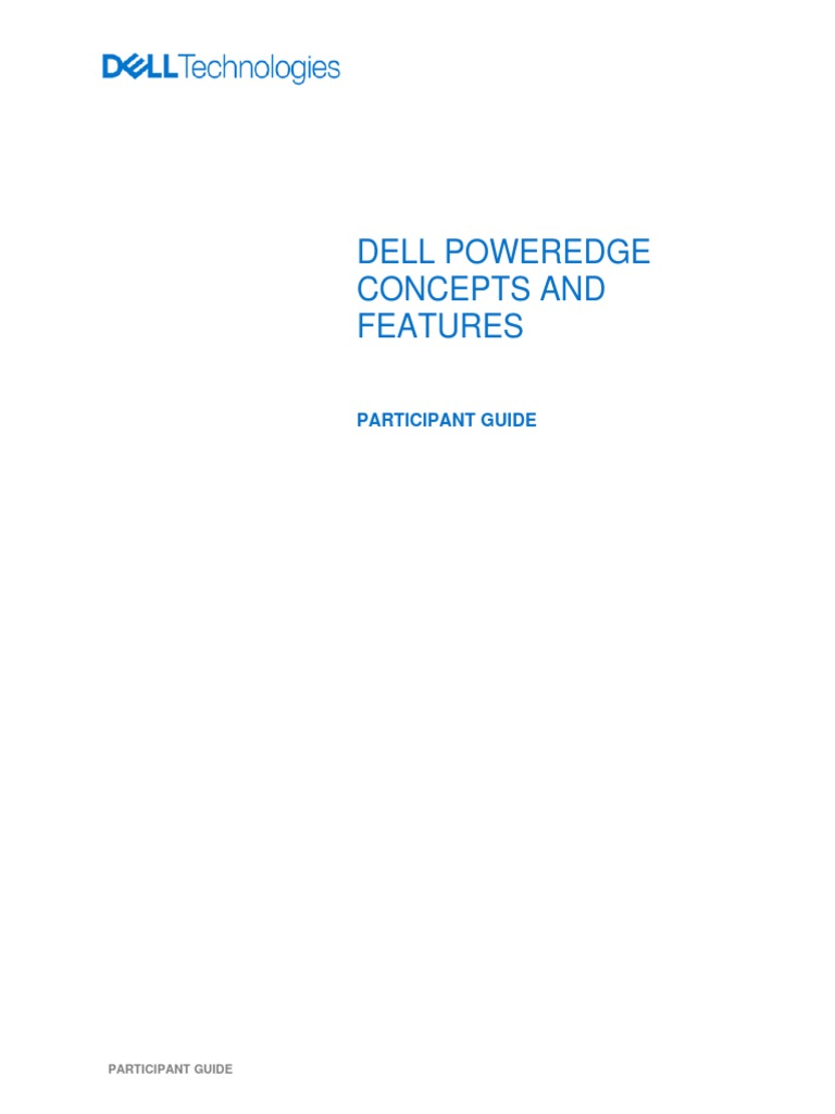 Dell PowerEdge Concepts and Features - Participant Guide | PDF ...