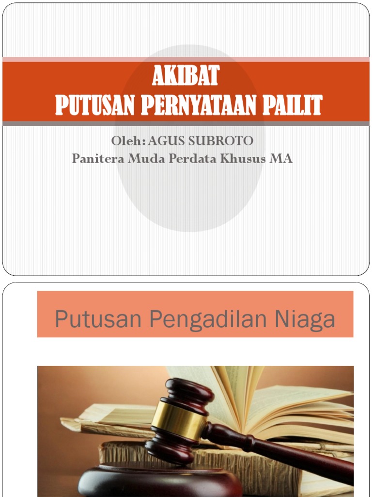 1-Agus Subroto (MA) - AKIBAT PERNYATAAN PUTUSAN PAILIT | PDF