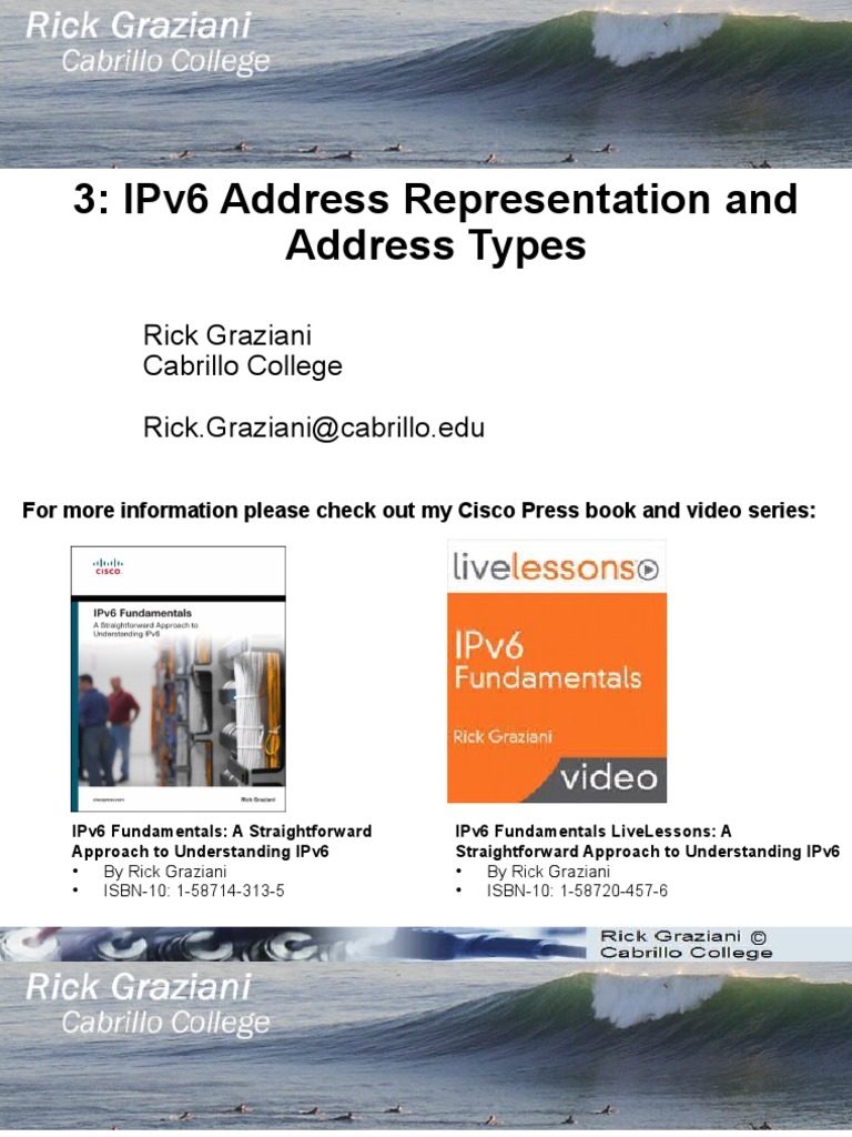 3 AddressFormat RickGraziani | PDF | I Pv6 | Computer Science